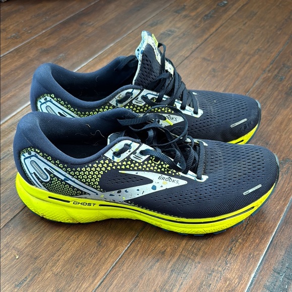 Brooks | Shoes | Brooks Ghost Blue And Neon Yellow Shoes | Poshmark